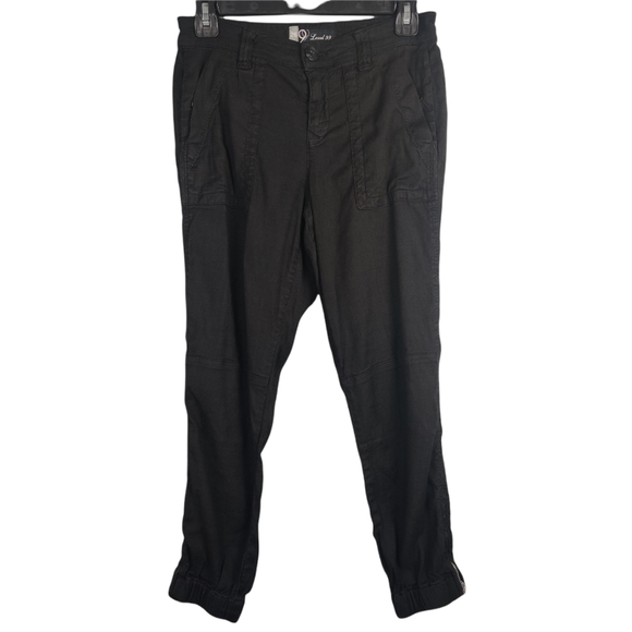 Level 99 | Pants & Jumpsuits | Level 99 Linen Blend Ankle Zip Joggers ...
